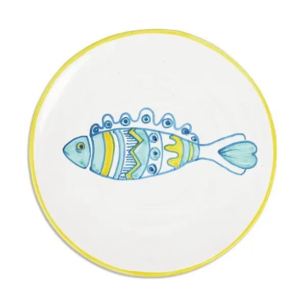 VIETRI Elba's Fish Waved Fin Salad Plate - Multi