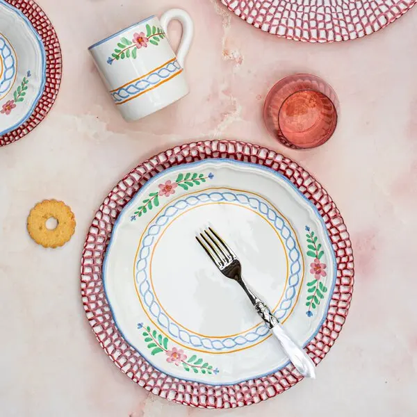VIETRI Bella Rosa Dinner Plate
