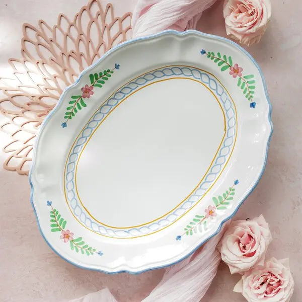 VIETRI Bella Rosa Oval Platter