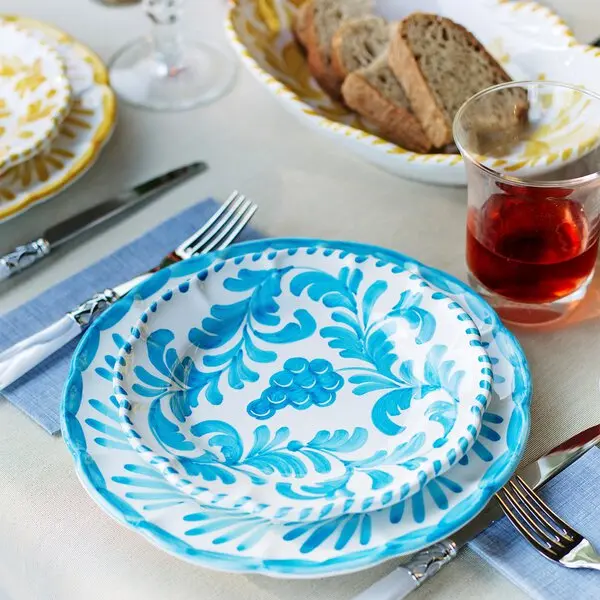 VIETRI Arezzo Dinner Plate - Aqua