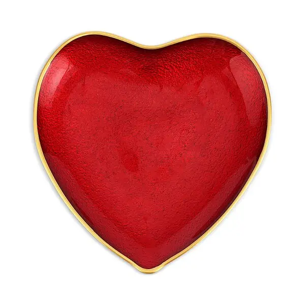 VIETRI Baroque Glass Heart Plate - Red