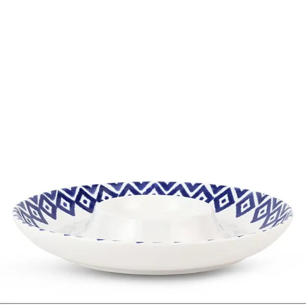 VIETRI Santorini Diamonds Chip And Dip Platter