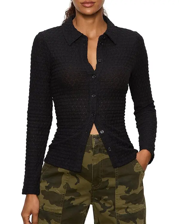 Sanctuary Dreamer Textured Shirt - Black