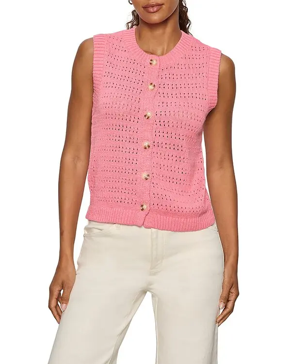 Sanctuary Sleeveless Openwork Cardigan
