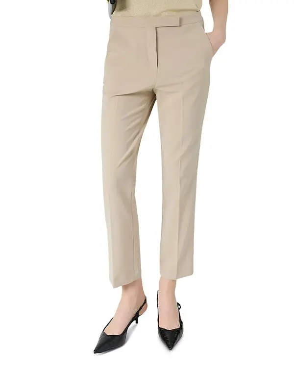 Gerard Darel Alya Straight Ankle Pants - Beige