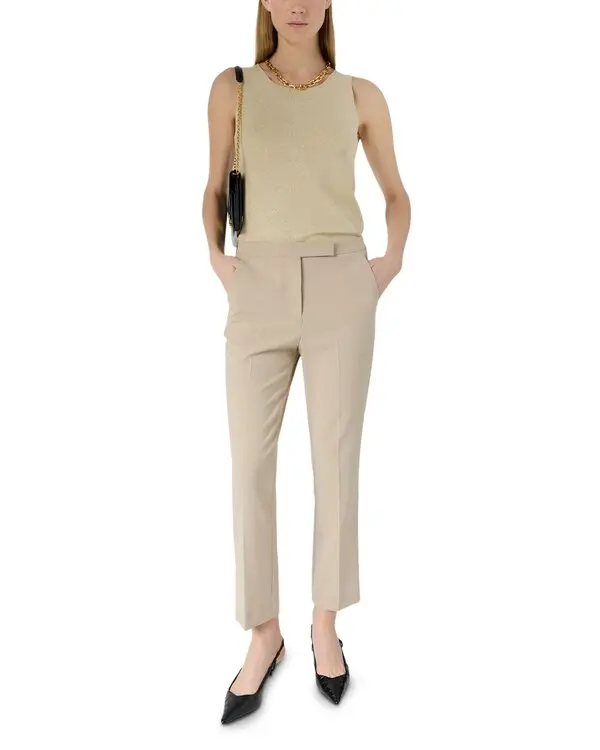 Gerard Darel Alya Straight Ankle Pants - Beige