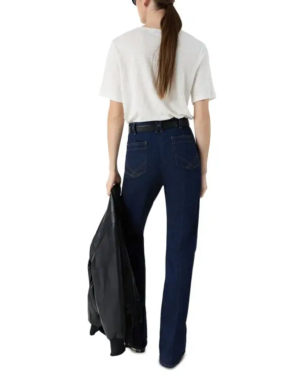 Gerard Darel Maevanelle Linen Tee - Ecru