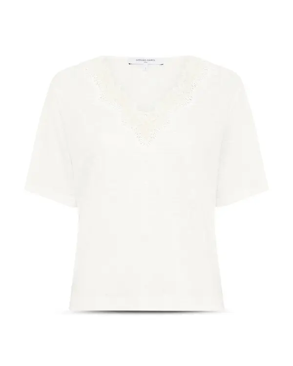 Gerard Darel Maevanelle Linen Tee - Ecru