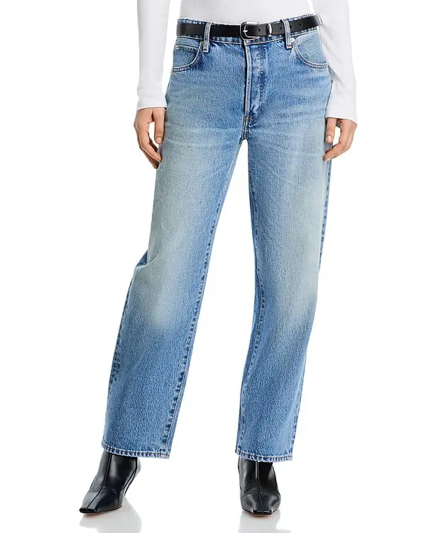 FRAME The Essential High-rise Straight Jeans - Rapture