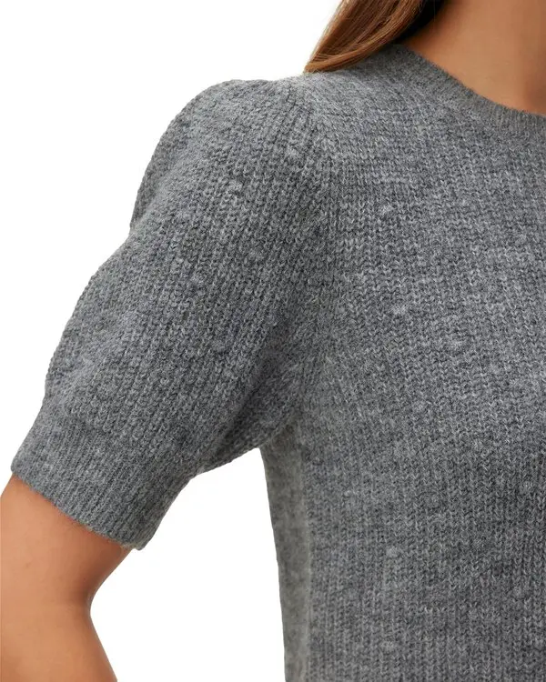 Vero Moda Vmgenius Short Sleeve Pullover Sweater - Medium Grey