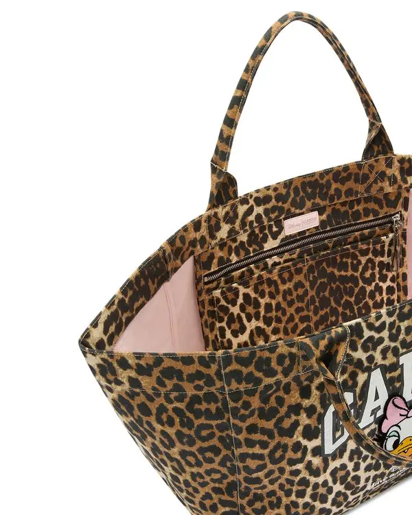 GANNI Xxl Daisy Duck Leopard Print Tote