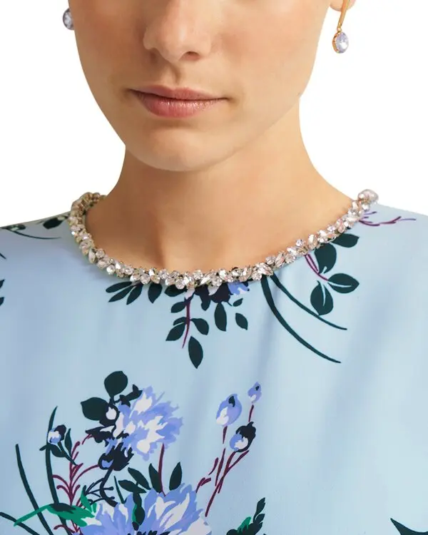 HOBBS LONDON Claudine Floral Print Midi Dress