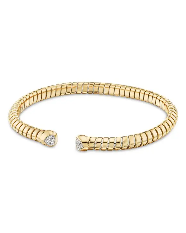 Marina B 18k Yellow Trisolina Diamond Bangle Bracelet