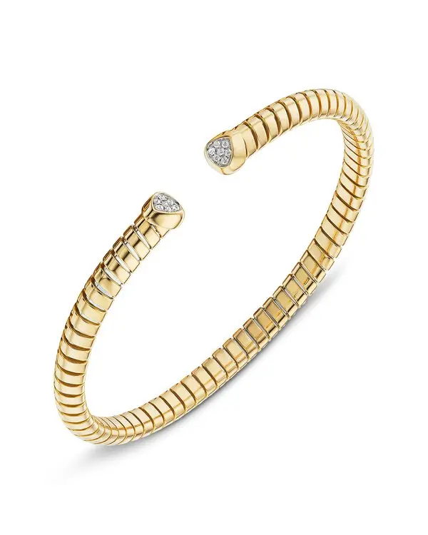 Marina B 18k Yellow Trisolina Diamond Bangle Bracelet