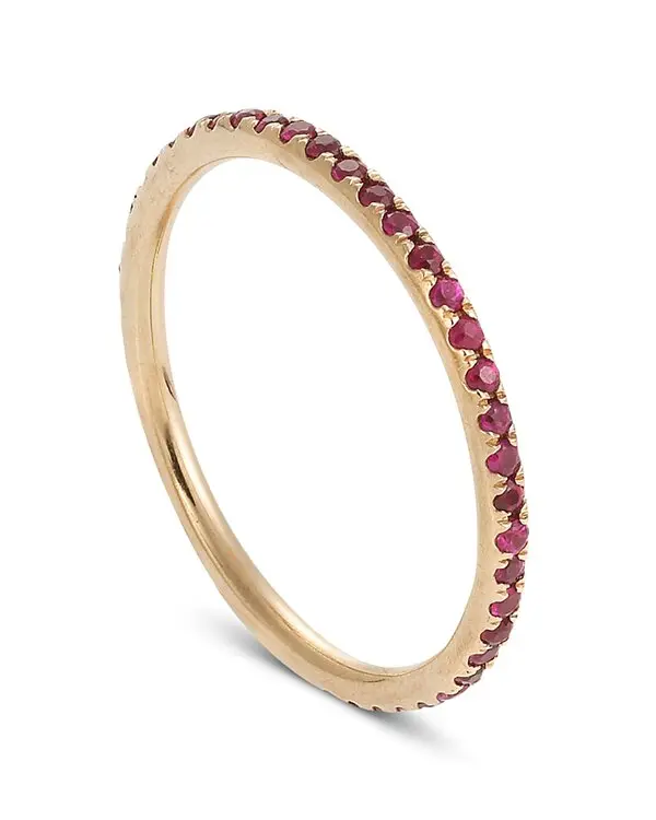 Ileana Makri 18k Ruby Eternity Ring - Rose Gold