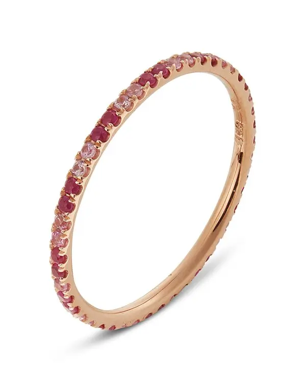Ileana Makri 18k Ruby & Pink Sapphire Eternity Band - Rose Gold