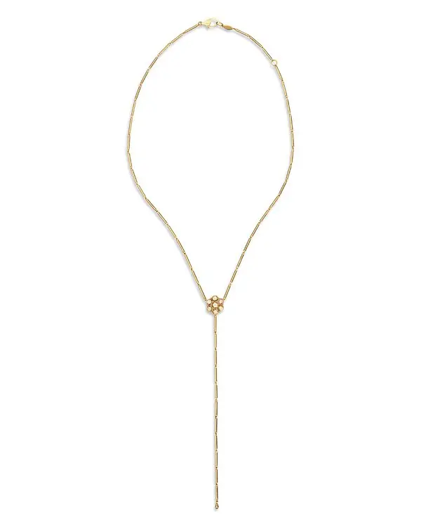 Ileana Makri Fine Florescence Diamond Lariat Necklace - Yellow Gold