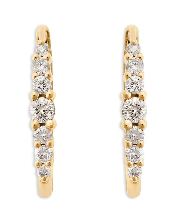 Ileana Makri 18k Champagne Diamond Hoop Earrings - Yellow Gold