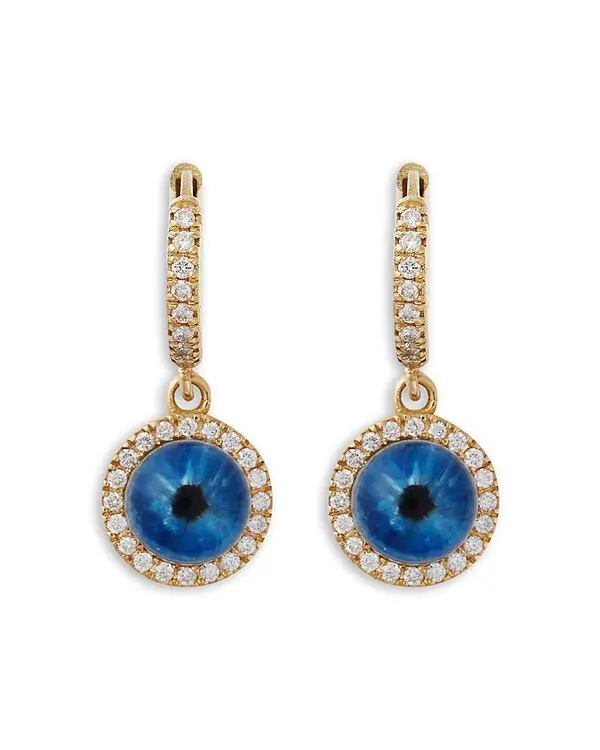 Ileana Makri 18k Quartz & Diamond Drop Earrings - Yellow Gold