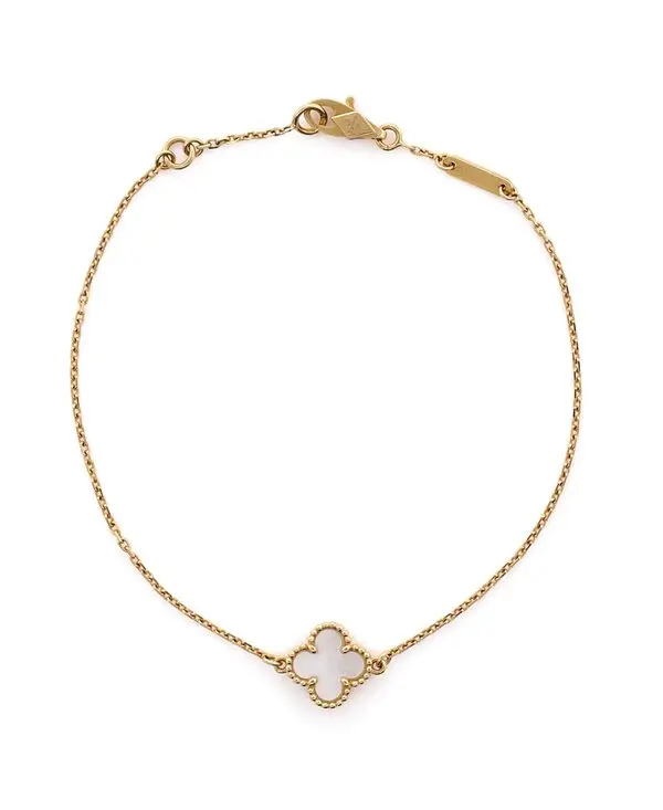 VAN CLEEF & ARPELS Sweet Alhambra Bracelet In 18k And Mother Of Pearl - Gold