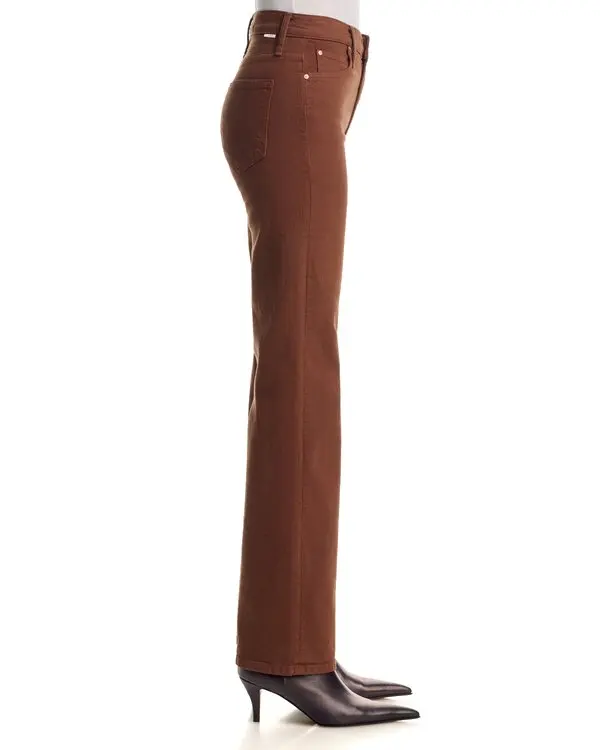 MOTHER The Kick It High Rise Straight Jeans - Bison