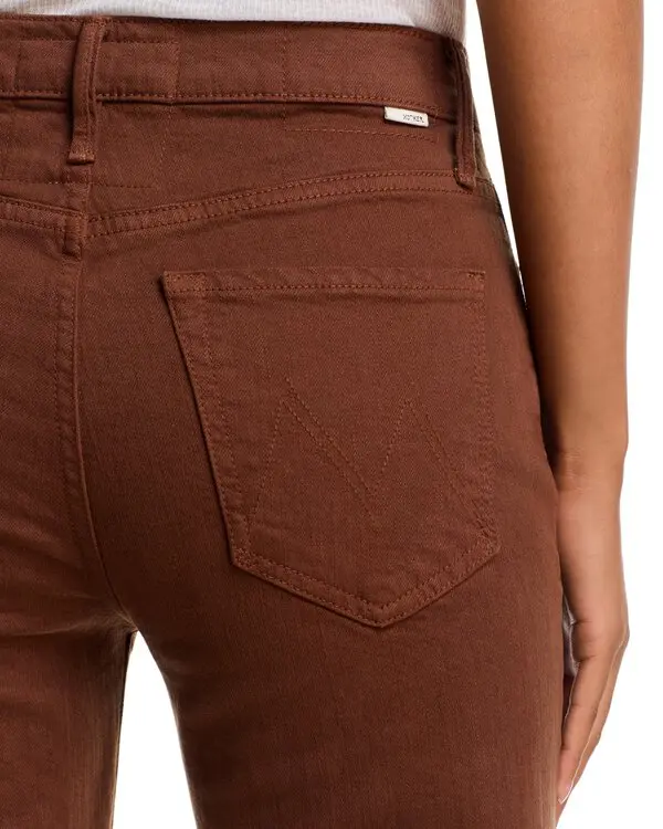 MOTHER The Kick It High Rise Straight Jeans - Bison