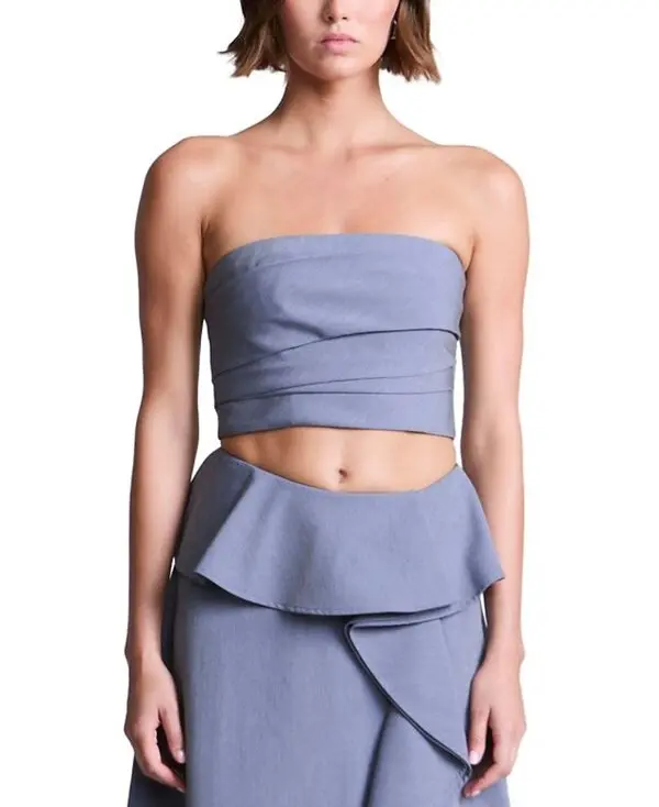 Bcbgmaxazria Solid Suiting Fabric Bustier