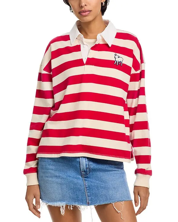 MOTHER The Boxy Match Top - Tango Red