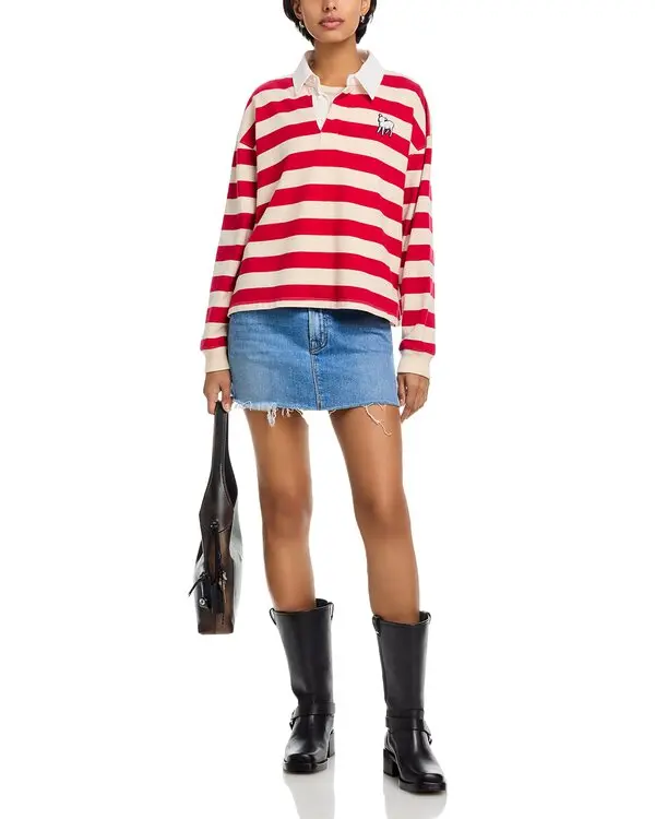 MOTHER The Boxy Match Top - Tango Red