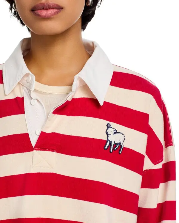 MOTHER The Boxy Match Top - Tango Red