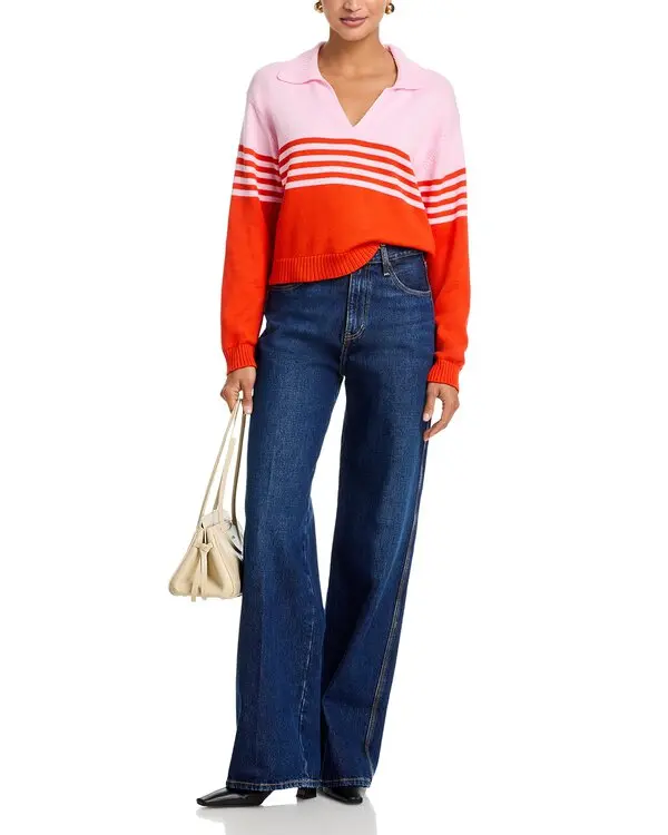 Simkhai Jules K Striped Color Blocked Sweater