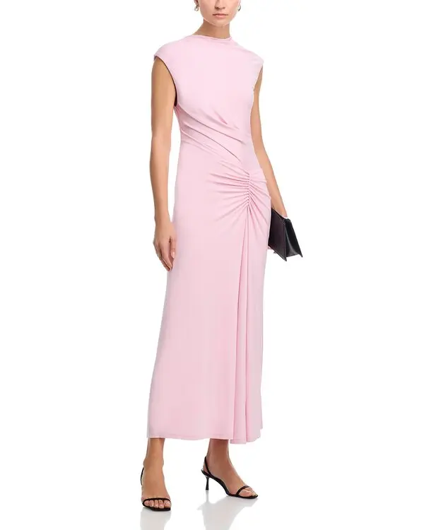 Simkhai Acacia Maxi Dress With Draping And Ruching - Tulip