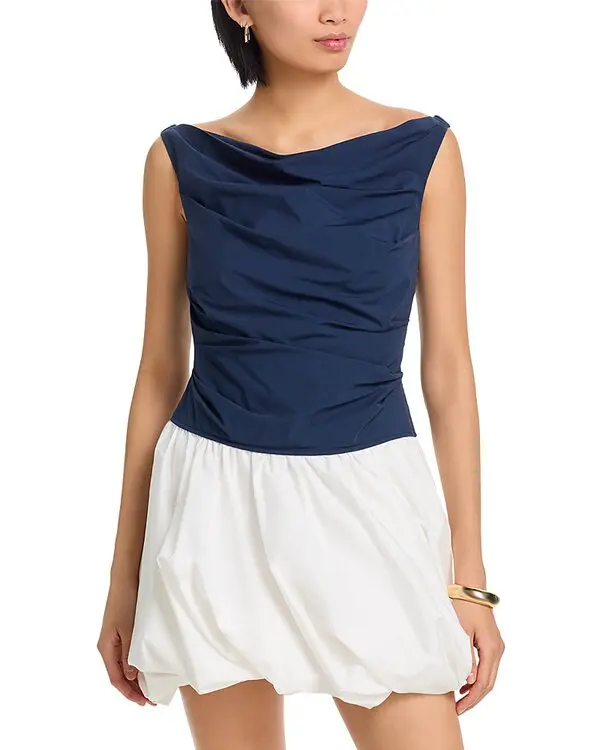 Simkhai Salina Color Blocked Mini Dress - Midnight