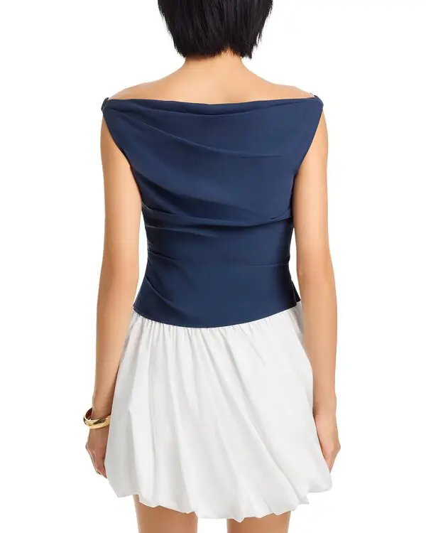 Simkhai Salina Color Blocked Mini Dress - Midnight
