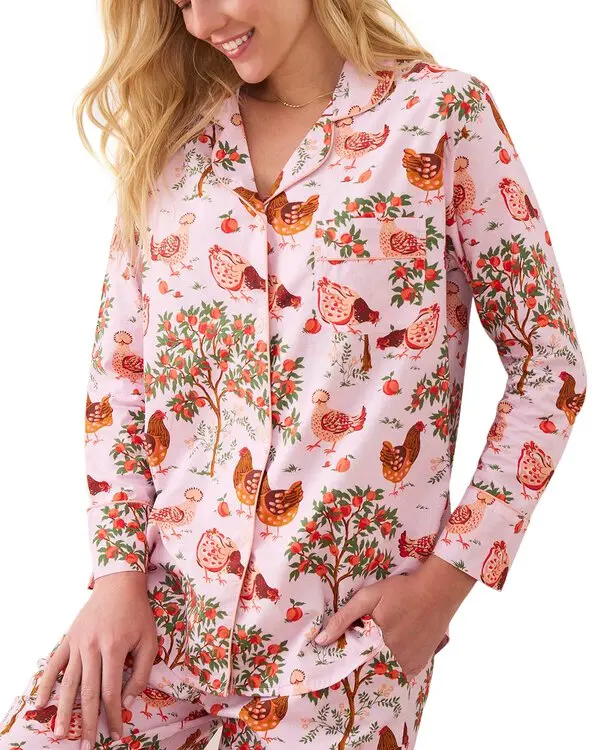 PRINTFRESH Print Fresh Hen House Long Pajama Set