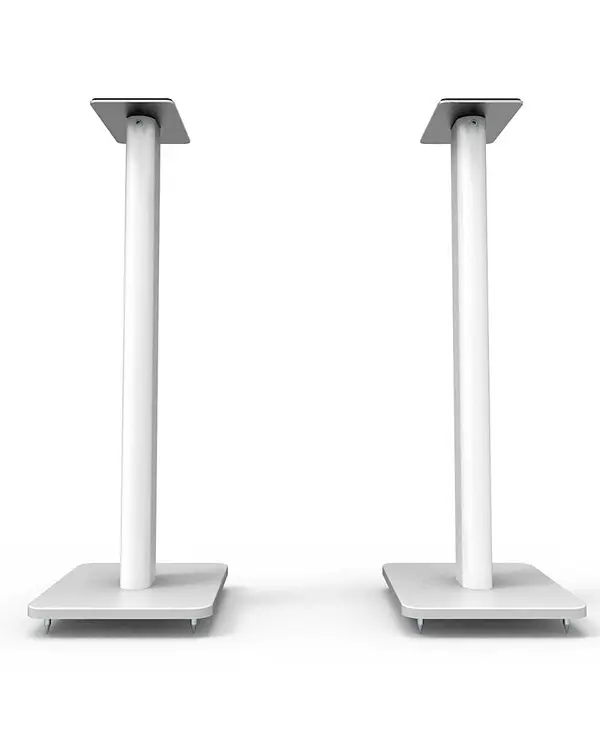 KANTO Sp26pl 26" Bookshelf Speaker Stands With Rotating Top Plates And Cable Management Pair - White