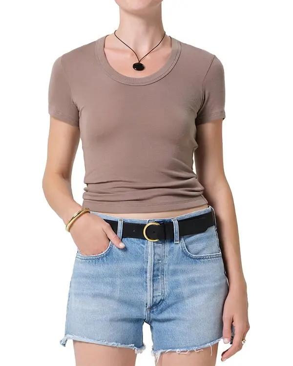 Citizens Of Humanity Maude U-neck Tee - Cocoa