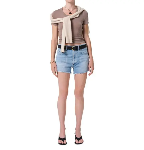 Citizens Of Humanity Maude U-neck Tee - Cocoa