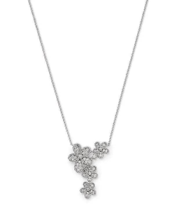 Roberto Coin 18k Gold Diamond Flower Necklace - White