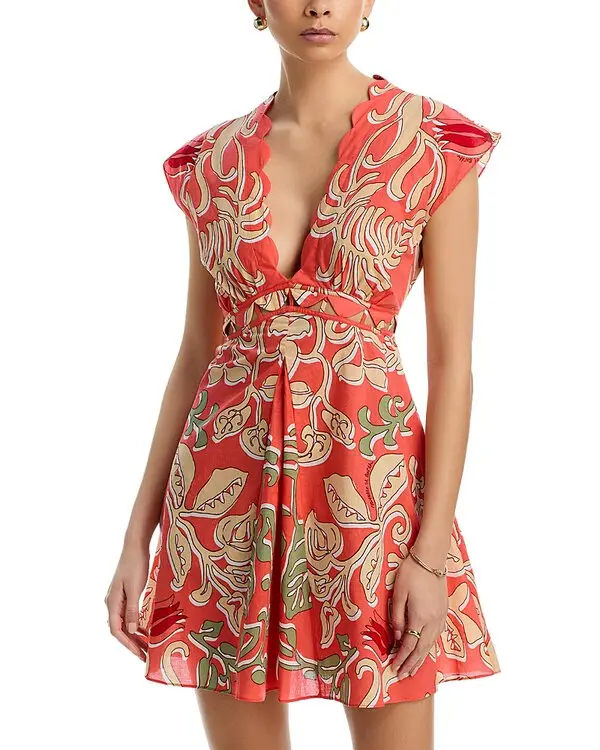 Poupette St Barth Hazel Mini Dress - Orange