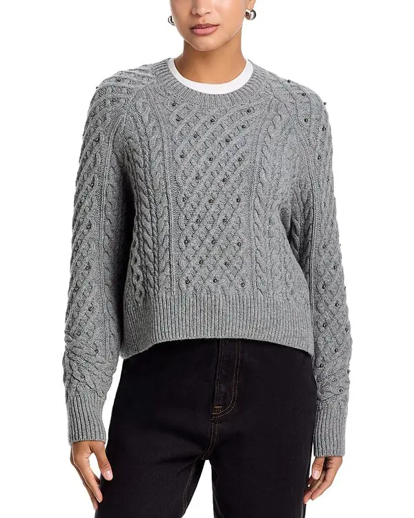 Rag & Bone Liz Beaded Wool Crewneck Sweater