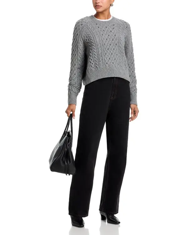 Rag & Bone Liz Beaded Wool Crewneck Sweater