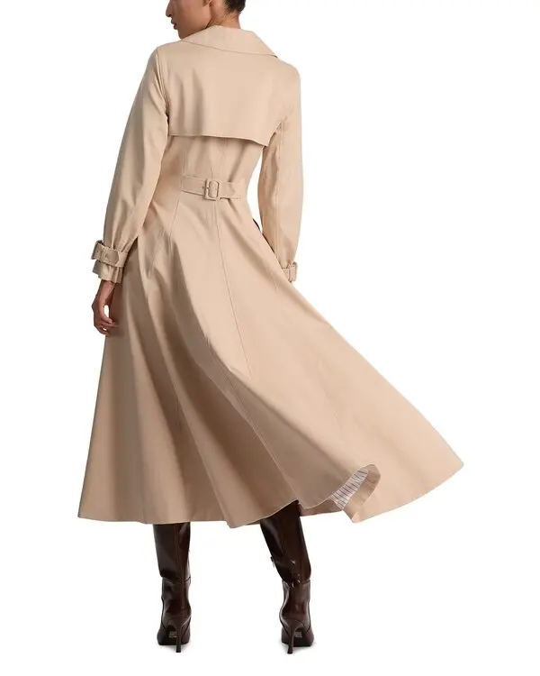 Alice + Olivia Ellie Godet Maxi Trench Coat
