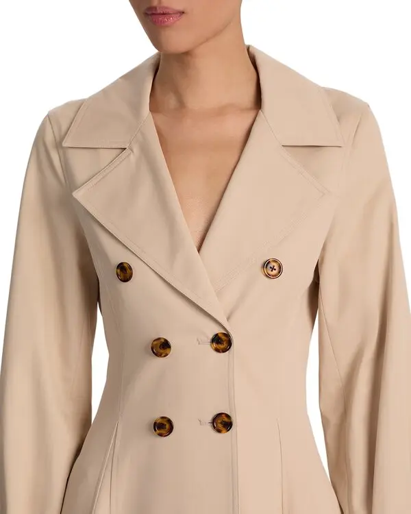 Alice + Olivia Ellie Godet Maxi Trench Coat