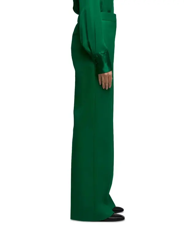 ARGENT Wool Blend Wide Leg Trousers