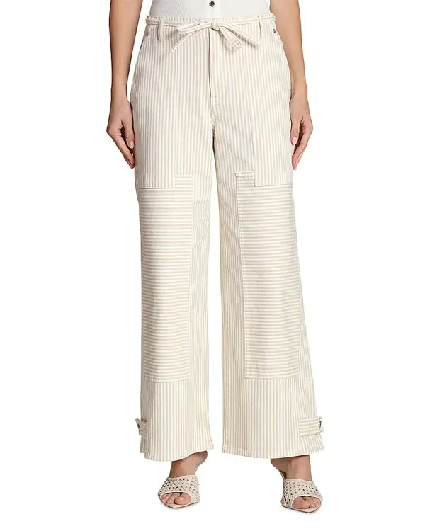 Avec Les Filles Patchwork Stripe Pants
