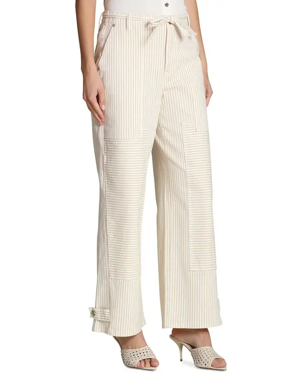 Avec Les Filles Patchwork Stripe Pants