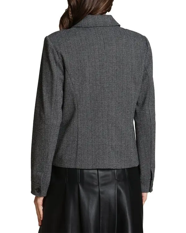 Bagatelle Notch Collar Knit Jacquard Jacket