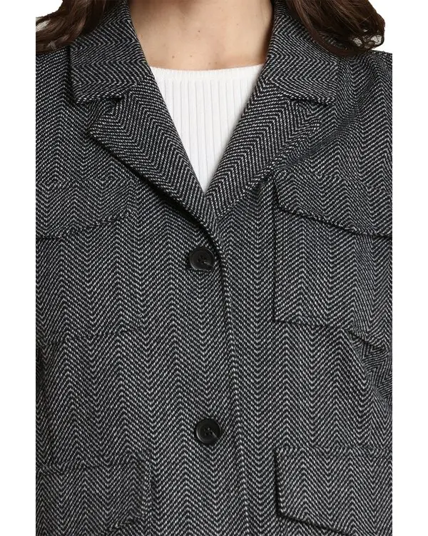 Bagatelle Notch Collar Knit Jacquard Jacket