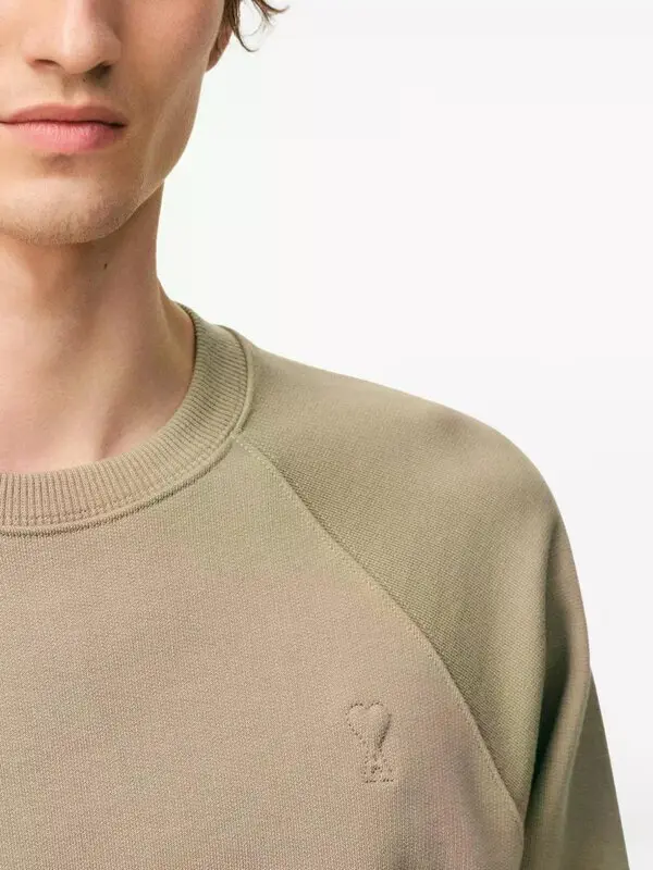 AMI Paris Embossed De Coeur Raglan Sweatshirt